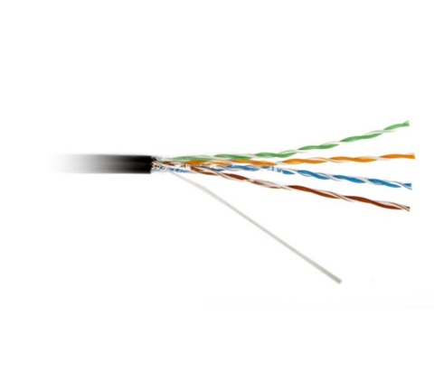 Купить Hyperline UUTP4-C5E-S24-OUT-PE-BK-100 Кабель «витая пара» (LAN ...