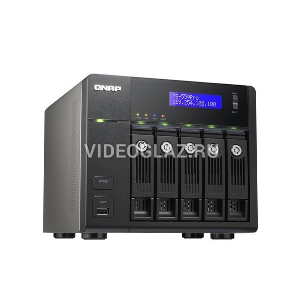 Купить QNAP TS-559 Pro II Настольное исполнение - ВИДЕОГЛАЗ Москва