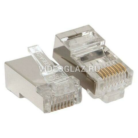 Купить Коннектор RJ-45 экранированный 8P8C 30мкд кат.6 (уп.20шт ...