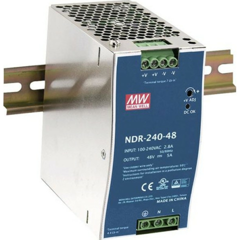 Купить Mean Well NDR-240-48 Источник питания 48В - ВИДЕОГЛАЗ Москва