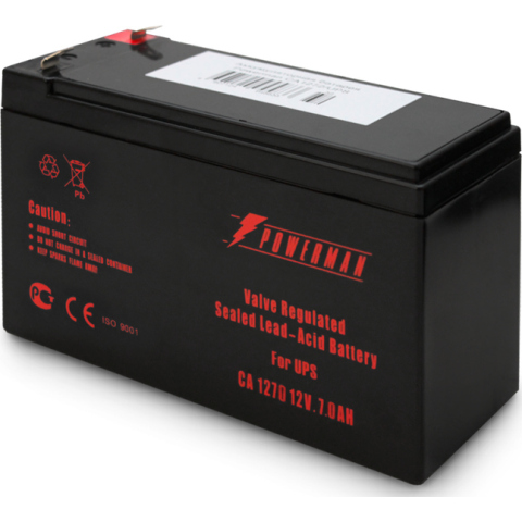 Купить POWERMAN Battery 12V/7AH Аккумулятор - ВИДЕОГЛАЗ Москва