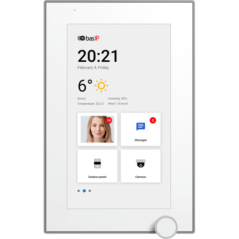 Купить BAS-IP AZ-07L White Монитор IP-домофона - ВИДЕОГЛАЗ Москва