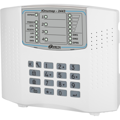 Купить Элеста Юпитер-2443 (4 IP/GPRS) Прибор приемно-контрольный охранно-пожарный - ВИДЕОГЛАЗ Москва